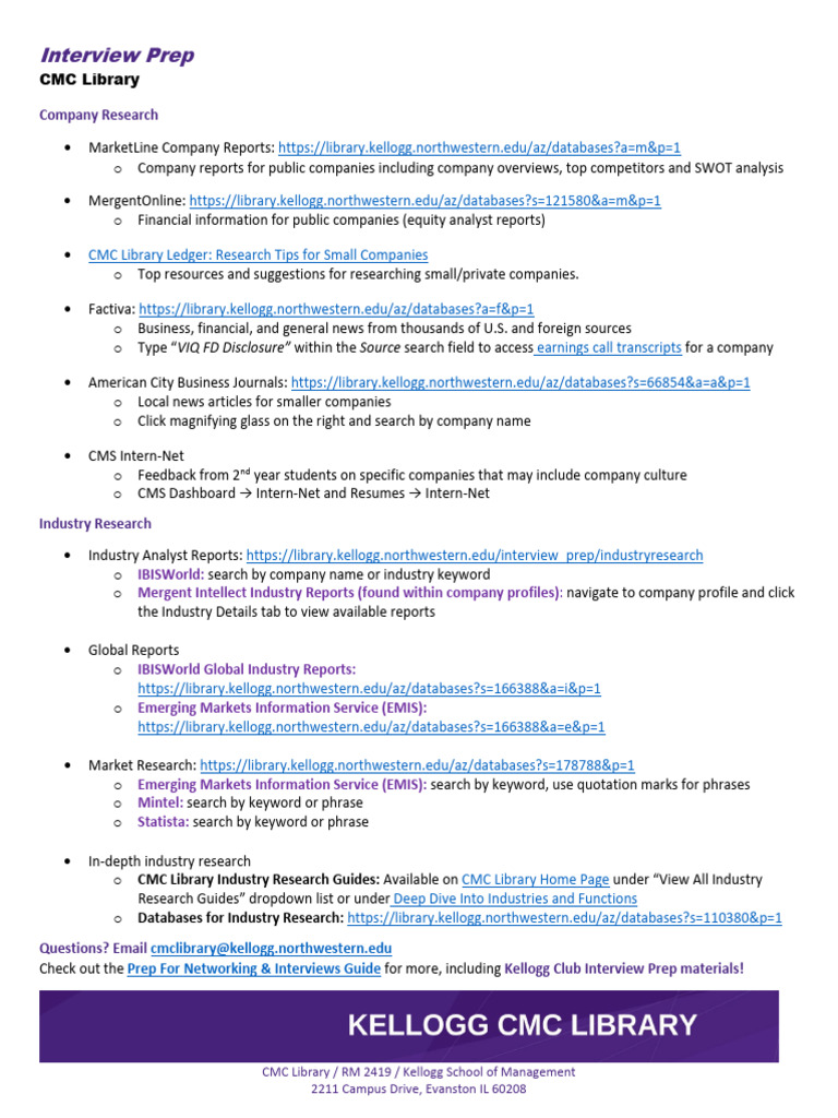 Interview Prep Resources | PDF