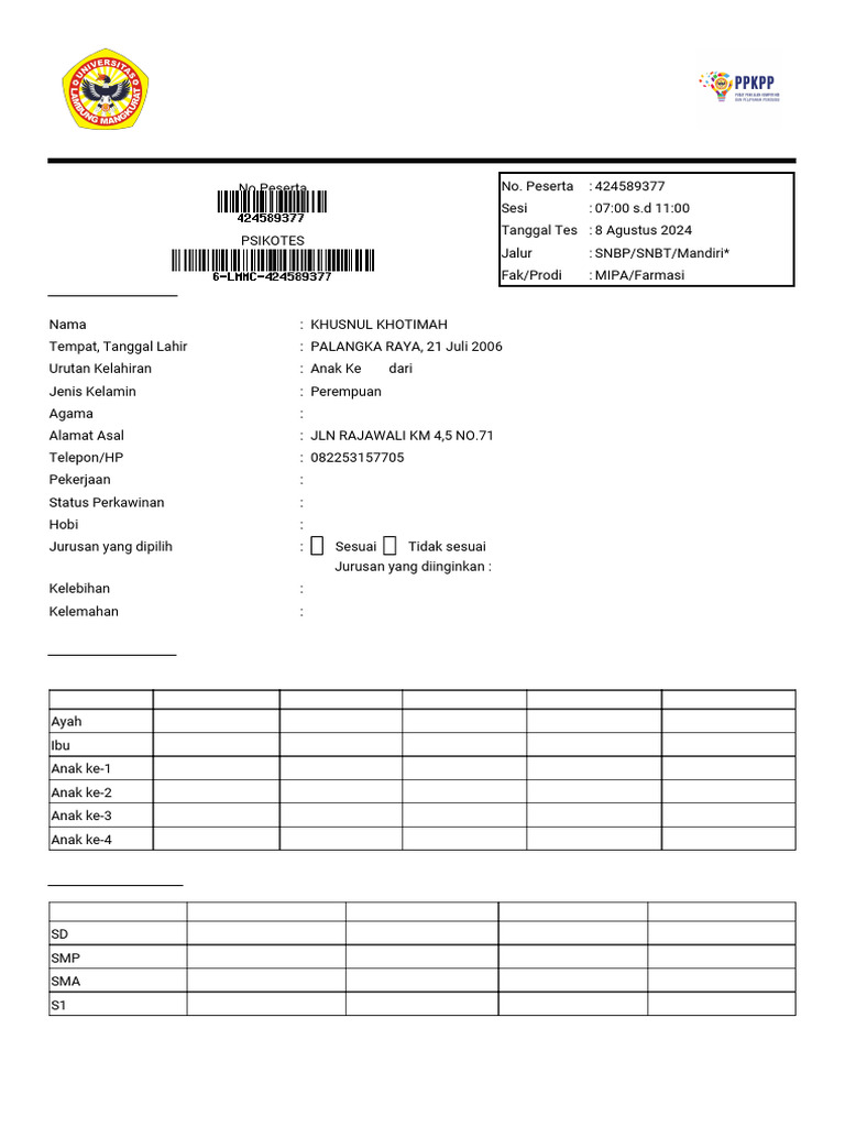 LMMC Psikotes 424589377 | PDF