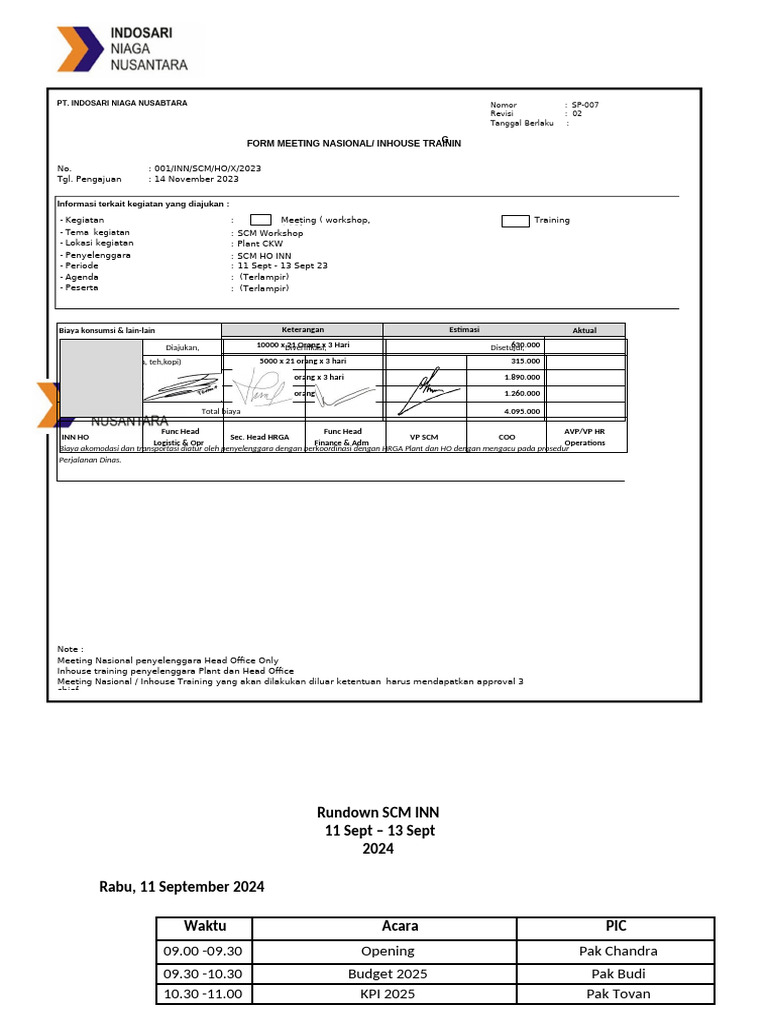 Template Rundown Seminar by 1souvenir | PDF