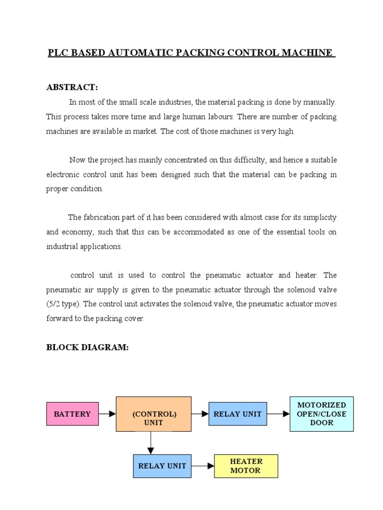 PLC-Based Automatic Packing System | PDF | Computers