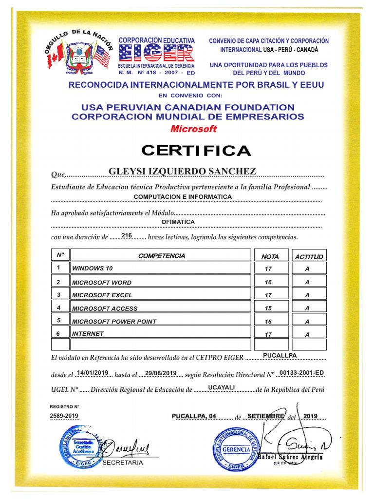 Eiger Computacion Sellos Ok | PDF