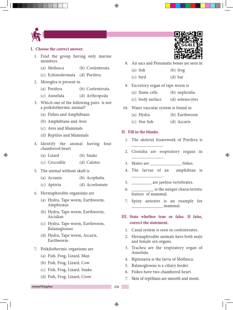 9th - Science - EM - WWW - Tntextbooks.in-212-213 | PDF | Invertebrate | Science & Mathematics