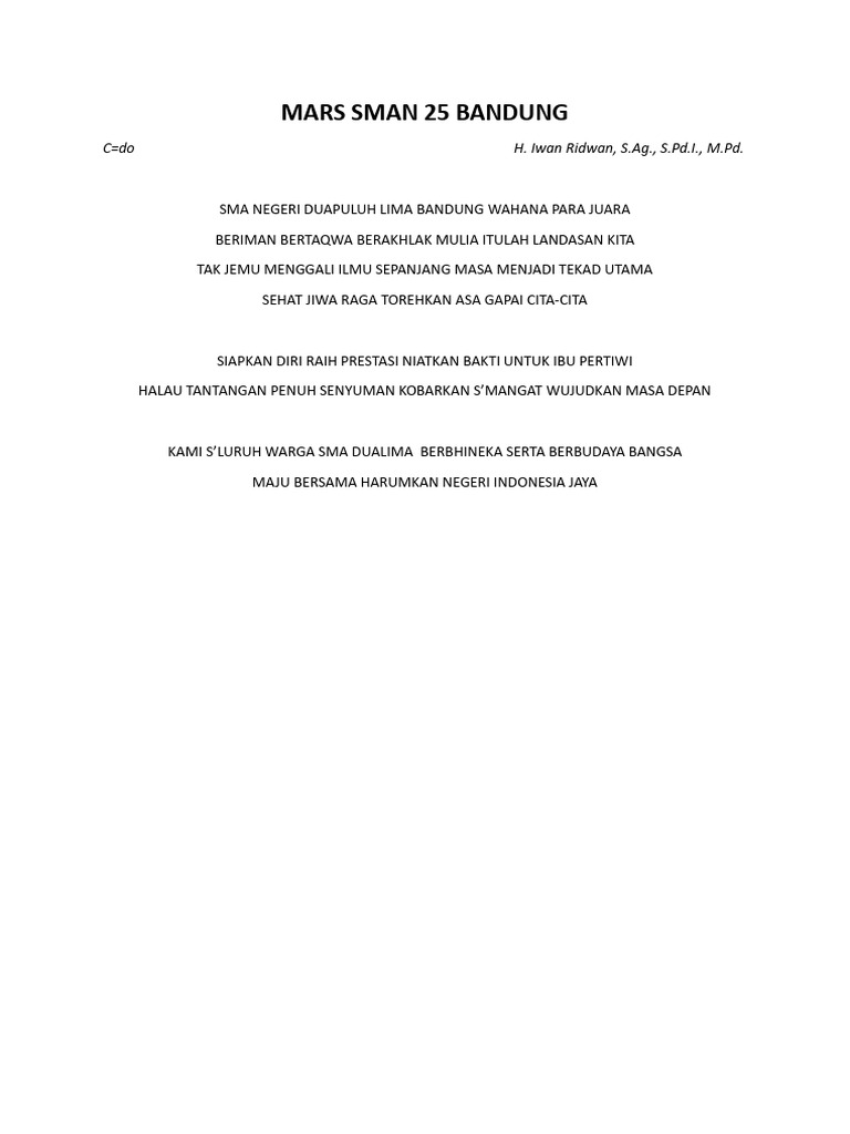 Mars Sman 25 Bandung | PDF