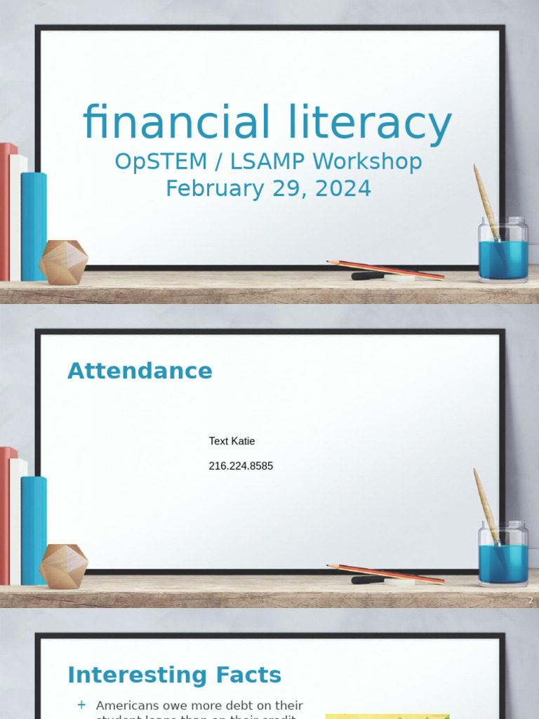 Financial Literacy Workshop | PDF