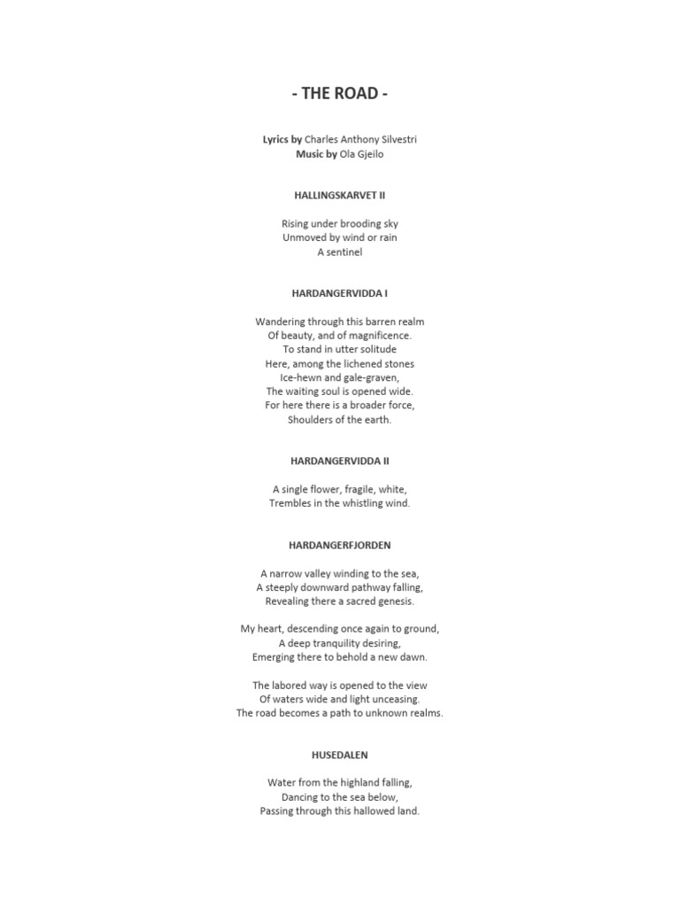 The-Road-Lyrics | PDF