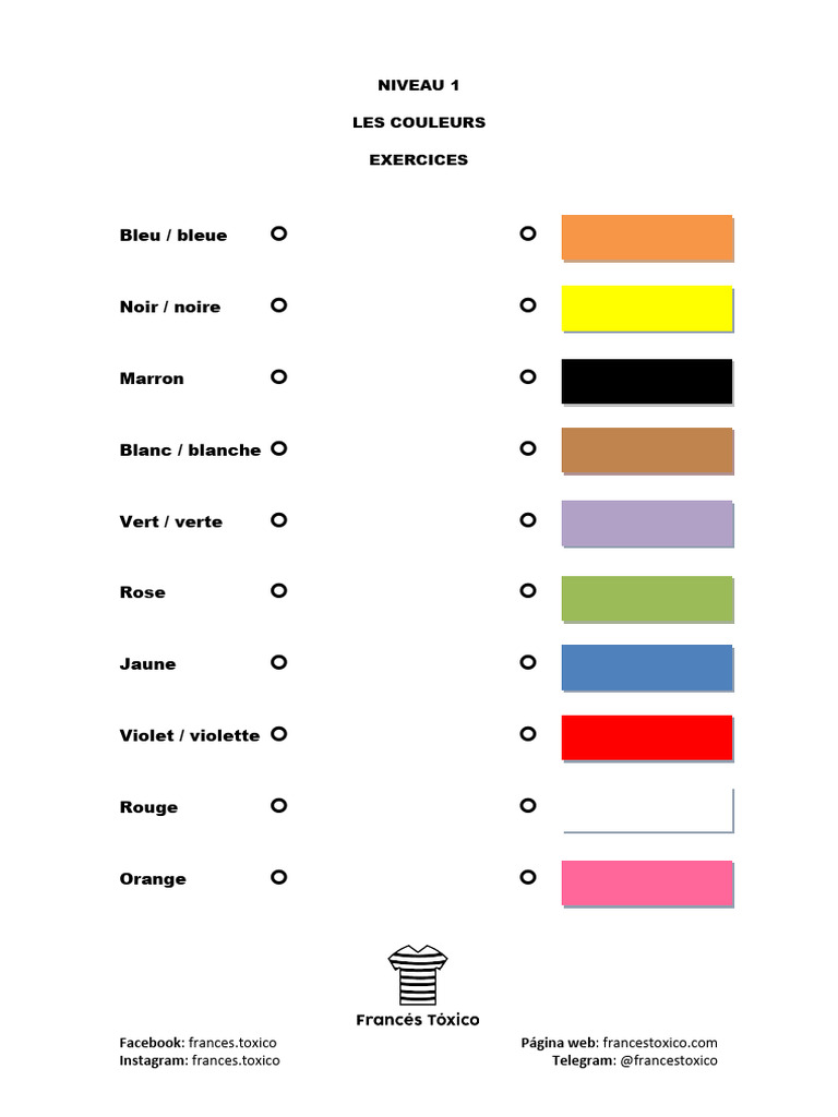 07 - Couleurs - Exercices - A | PDF