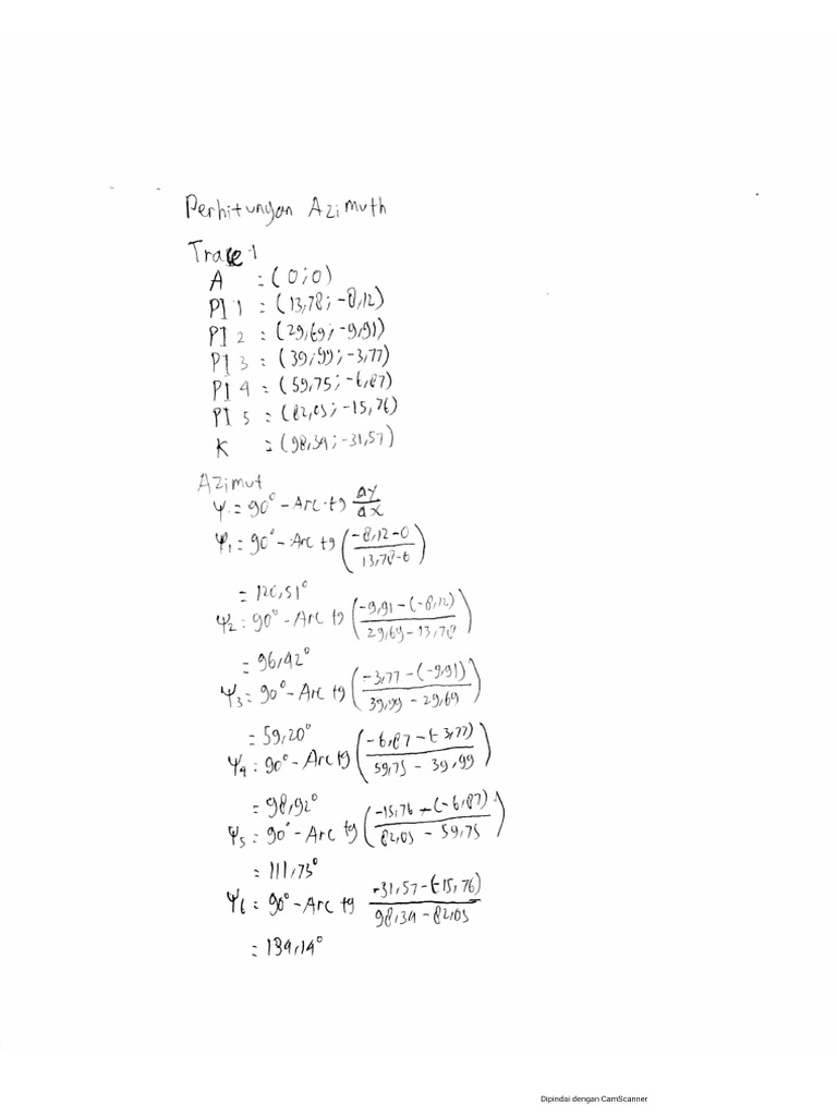 Perhitungan Azimuth Bab 2 Pdf