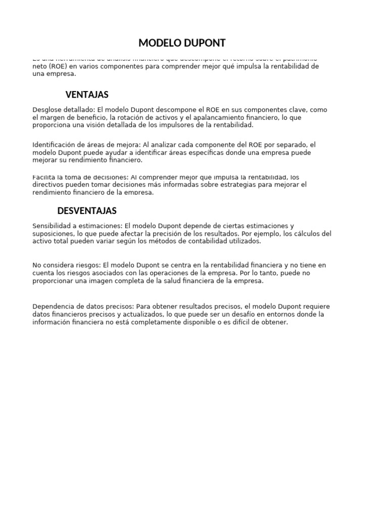 MODELO DUPONT (1) | PDF