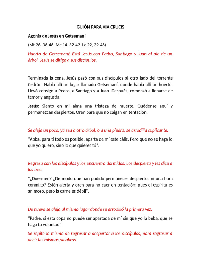 Guión para Via Crucis | PDF | Jesús | Religión y espiritualidad