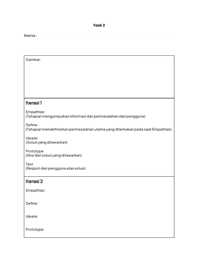 Task 2 - Design Thinking Practice | PDF