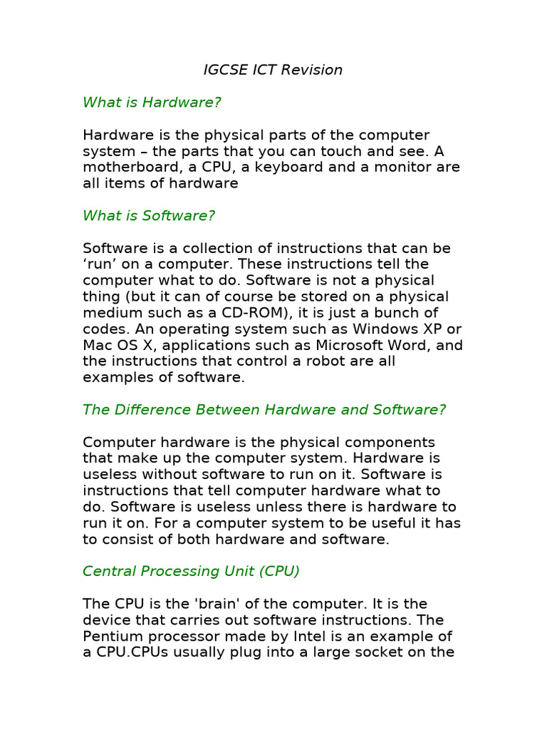 IGCSE Revision Notes | PDF