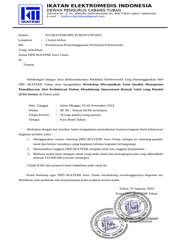 Surat pengajuan DPD | PDF