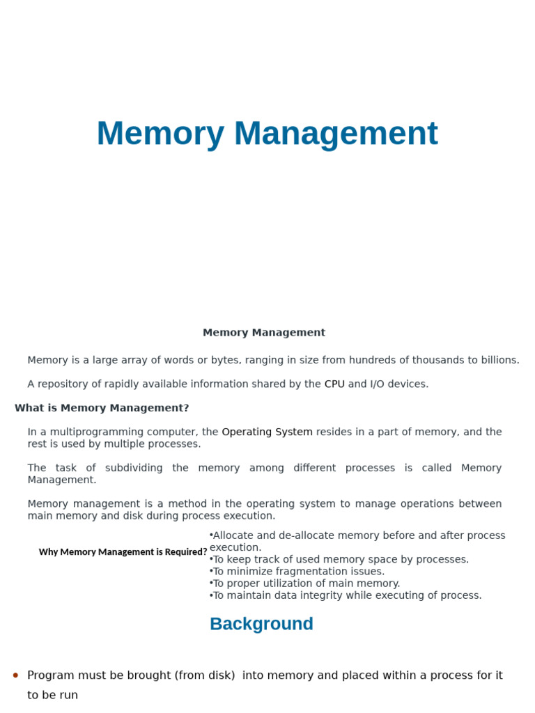 Memory Management | PDF