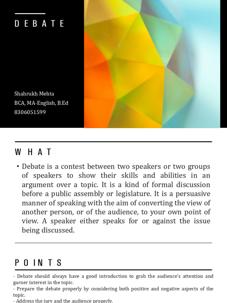 Debate Writing 1 | PDF