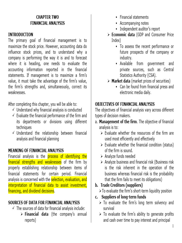 UU Chap2 FM-Financail Analysis | PDF