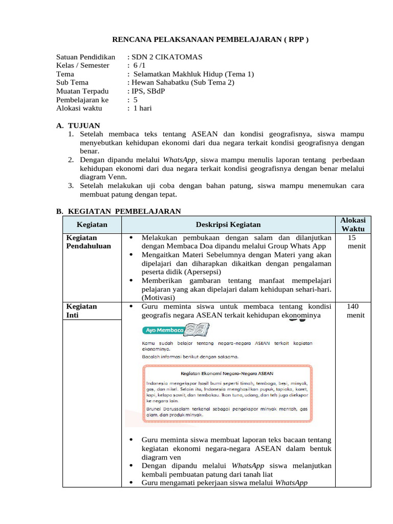 6.1.2.5 - RPP Revisi 2020 | PDF