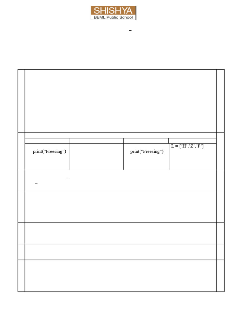 XII-Computer Science-Worksheet-1 | PDF XII-Computer Science-Worksheet-1 | PDF