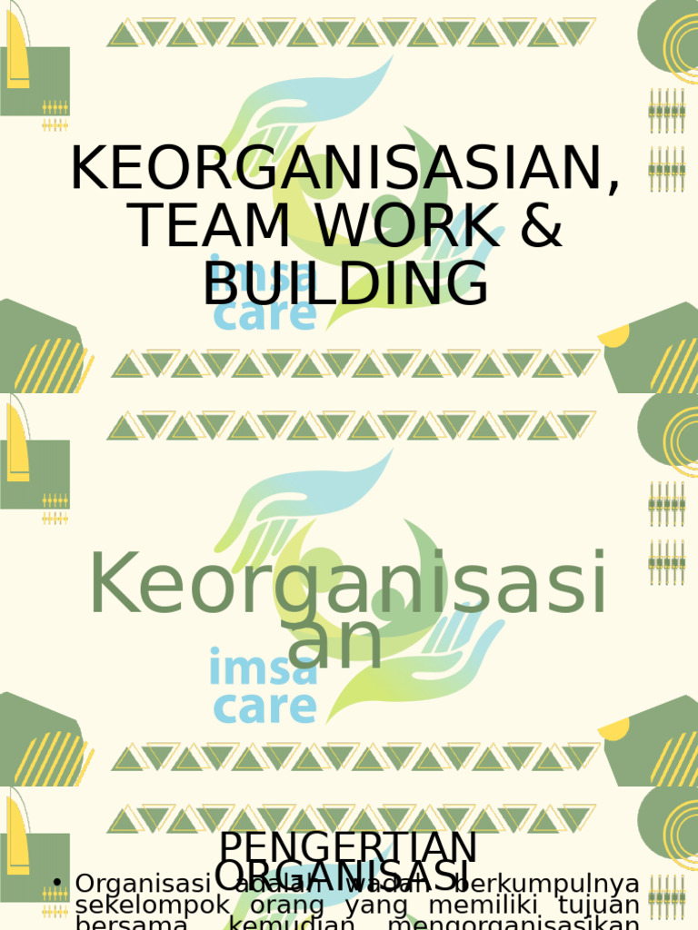 Materi LDKS (Organisasi, Team Work & Team Building | PDF