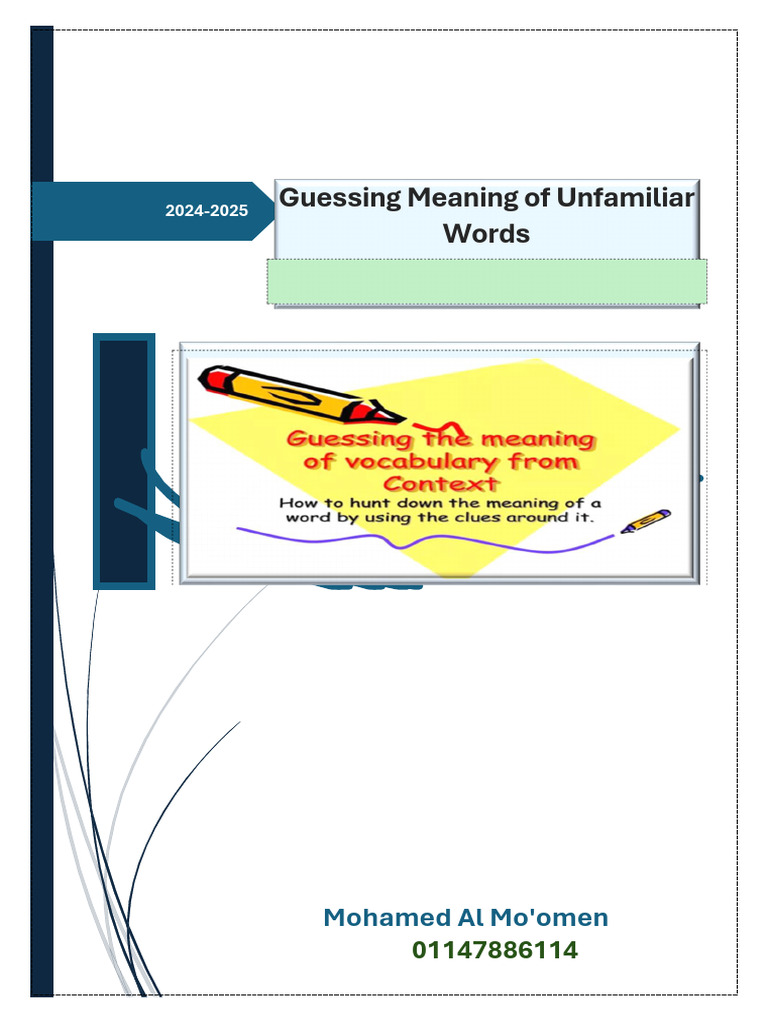 Word Meanings From Context | PDF