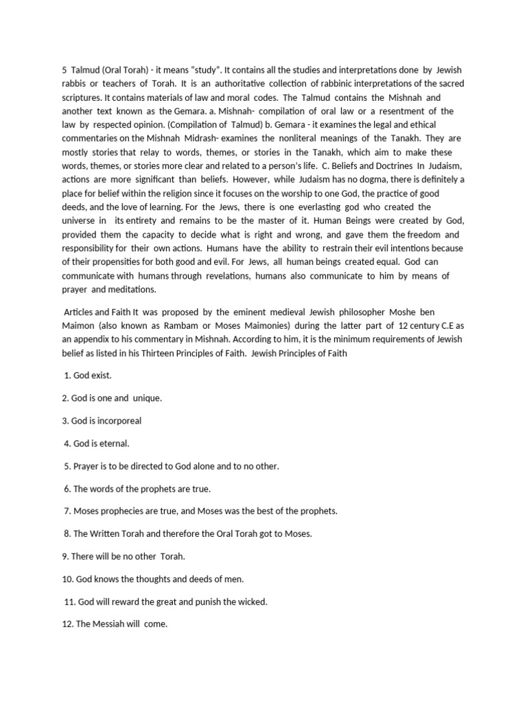 5 Talmud (Oral-WPS Office | PDF | Torah | Social Science