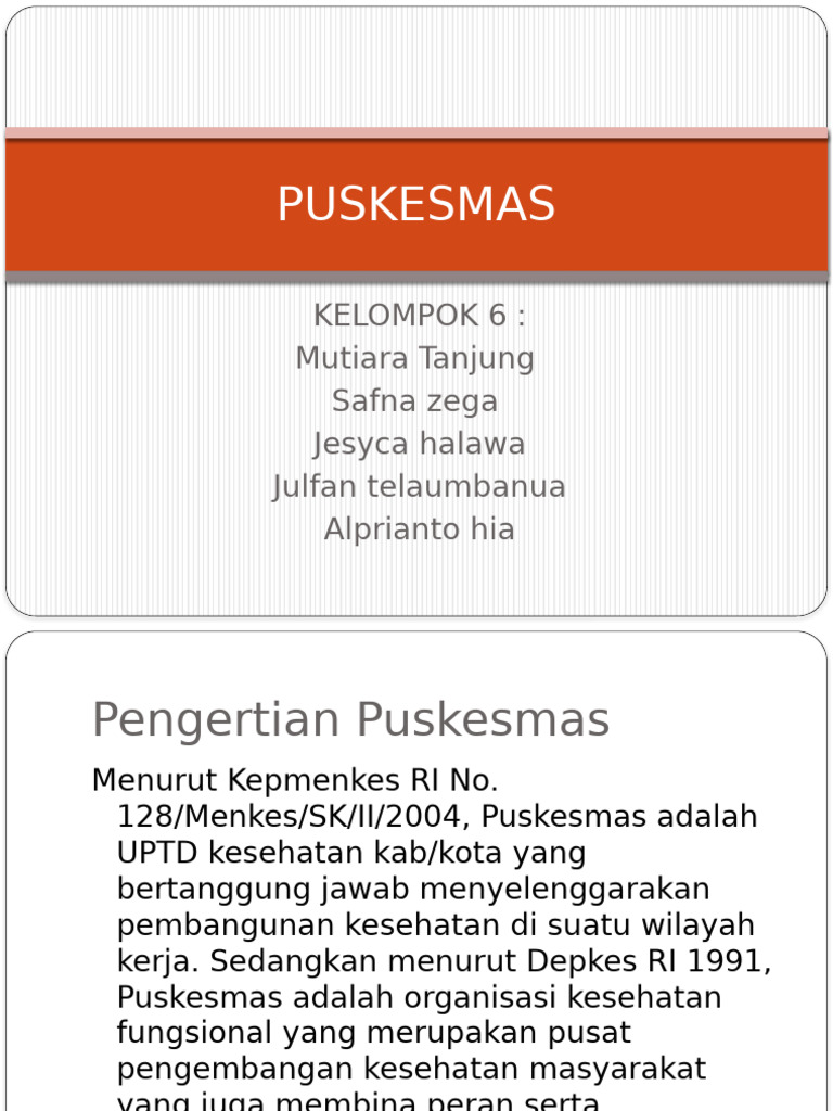 Kel.6 Ikm PUSKESMAS | PDF