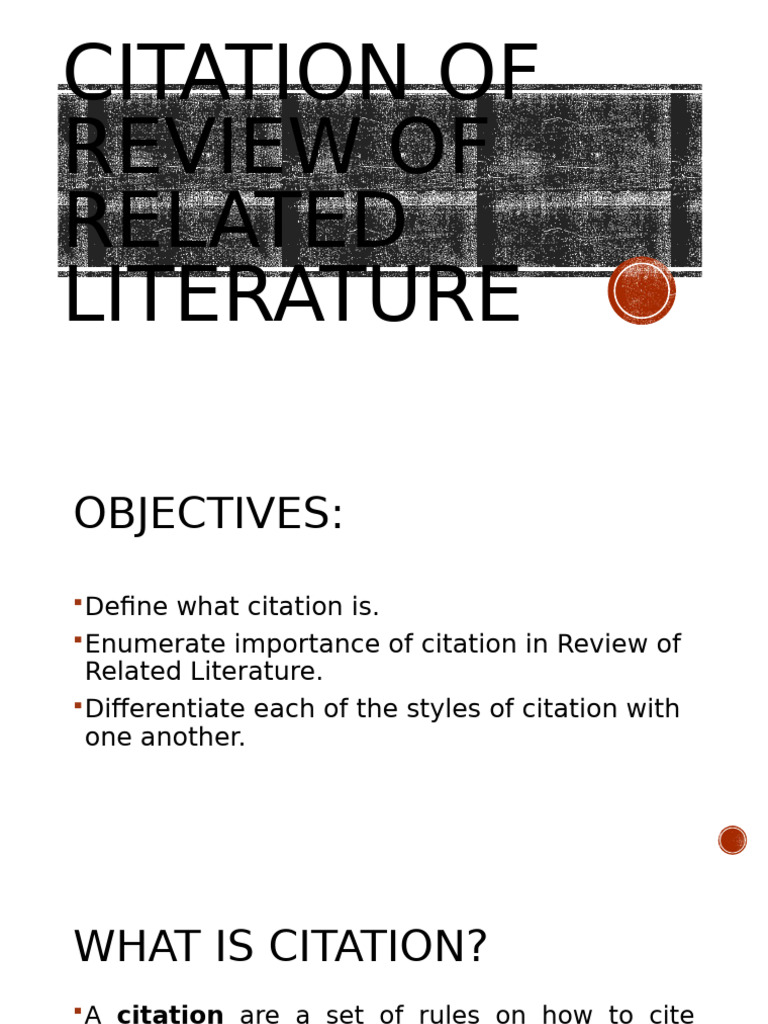 Citation of Review of Related Literature | PDF