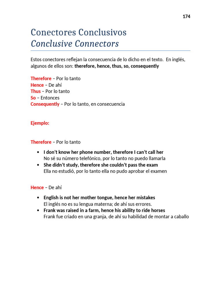 Conectores Conclusivos | PDF