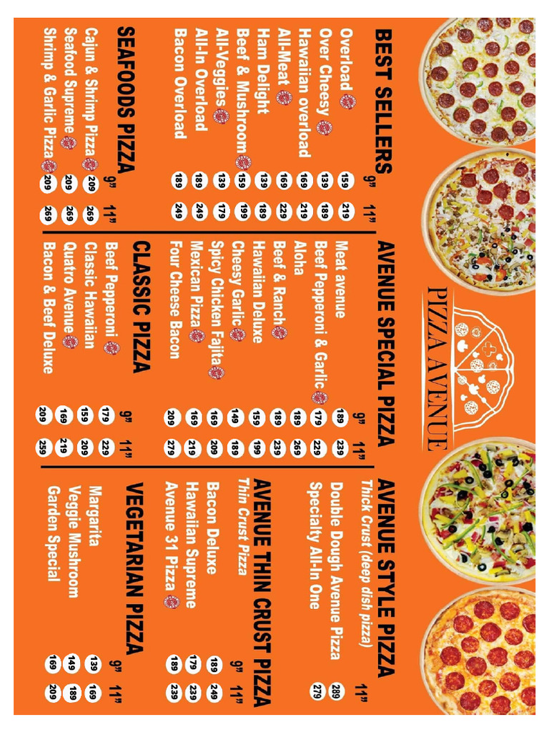 Menu Solo Pizza | PDF