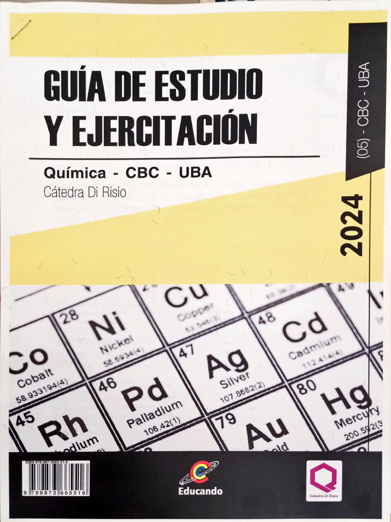 Guia de Estudio y Ejercitación, Química 2024 | PDF