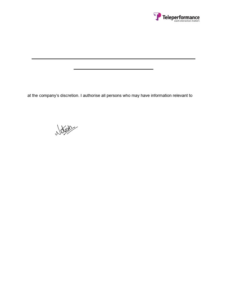 LOA For Verification | PDF