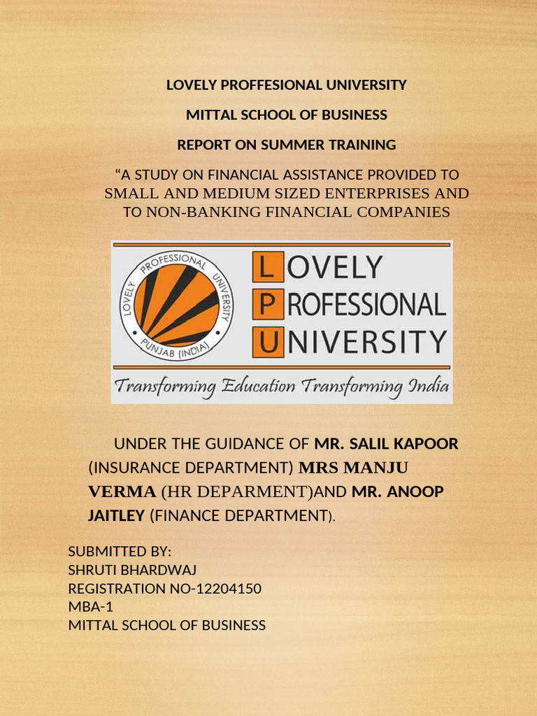 Summer Intership Project | PDF