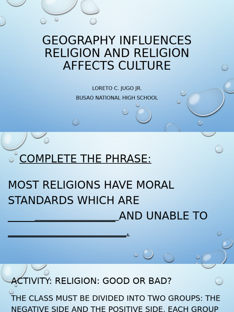 6 Geography Influences Religion and Religion Affects Culture | PDF