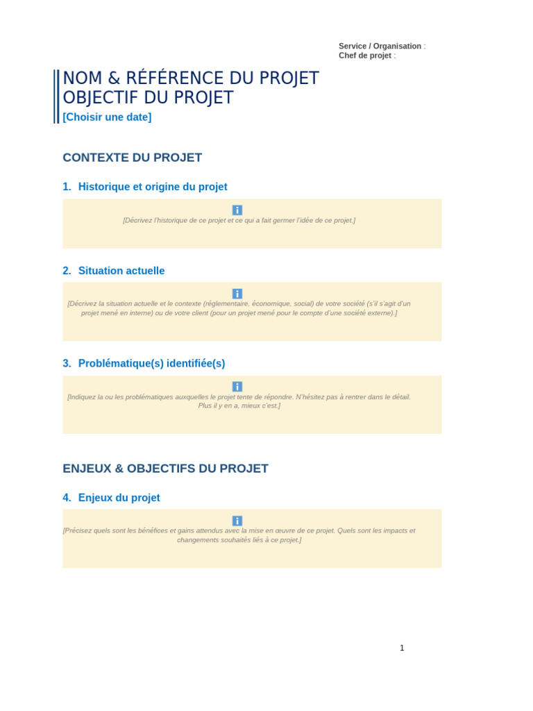 Charte de Projet | PDF