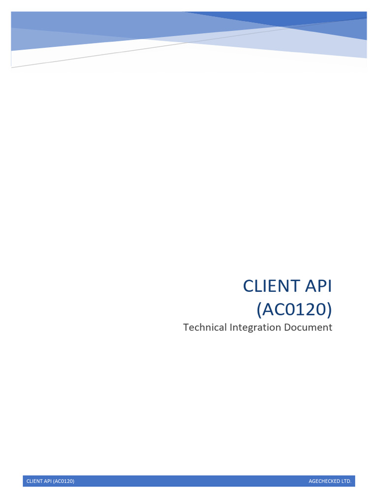 AC0120 DOB ClientAPI - TechSpec | PDF