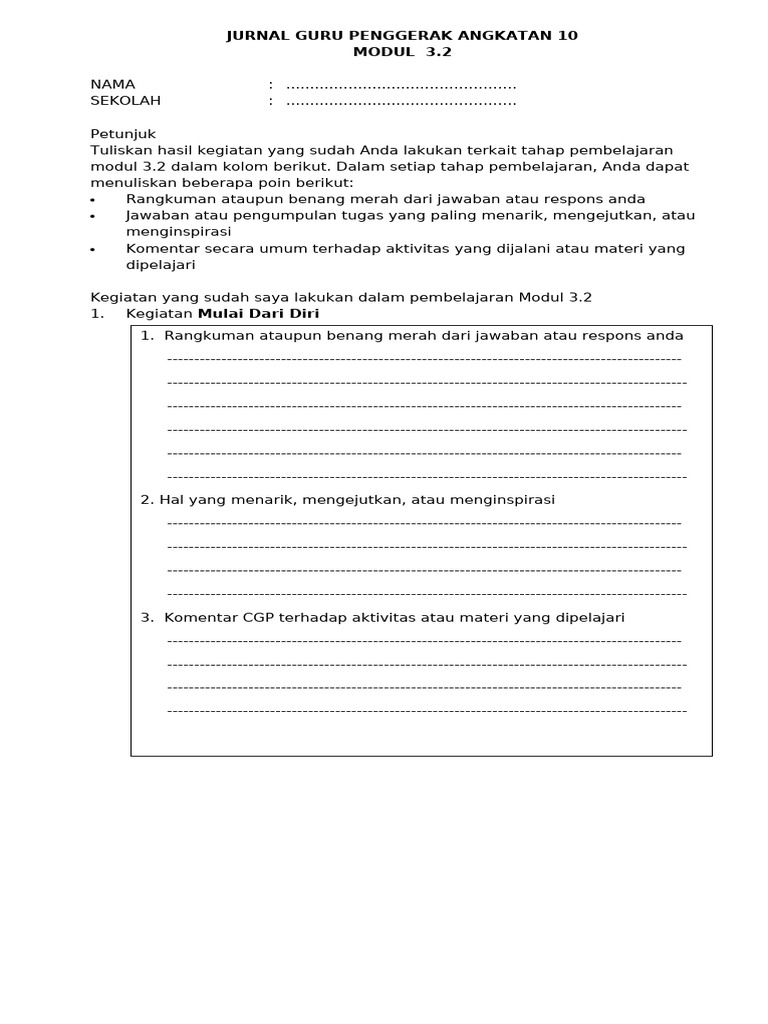 Jurnal Daring Modul 3.2 | PDF