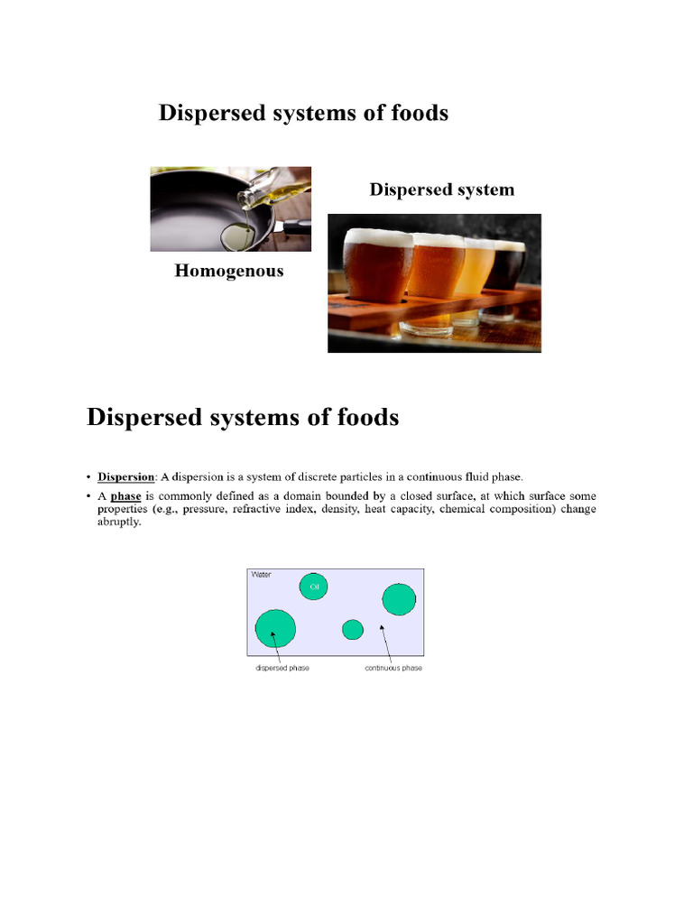 Dispersed Systems | PDF