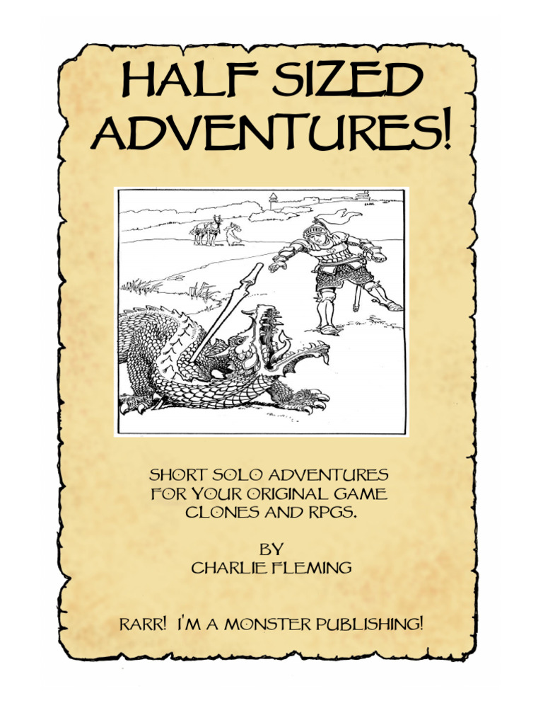 Half Sized Adventures! (OSR) | PDF | Bookcase | Home & Garden