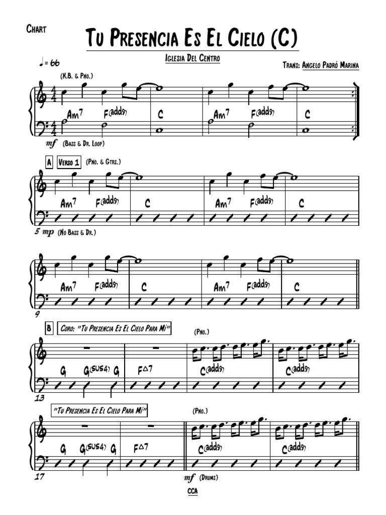 Tu Presencia Es El Cielo (C) CHART | PDF