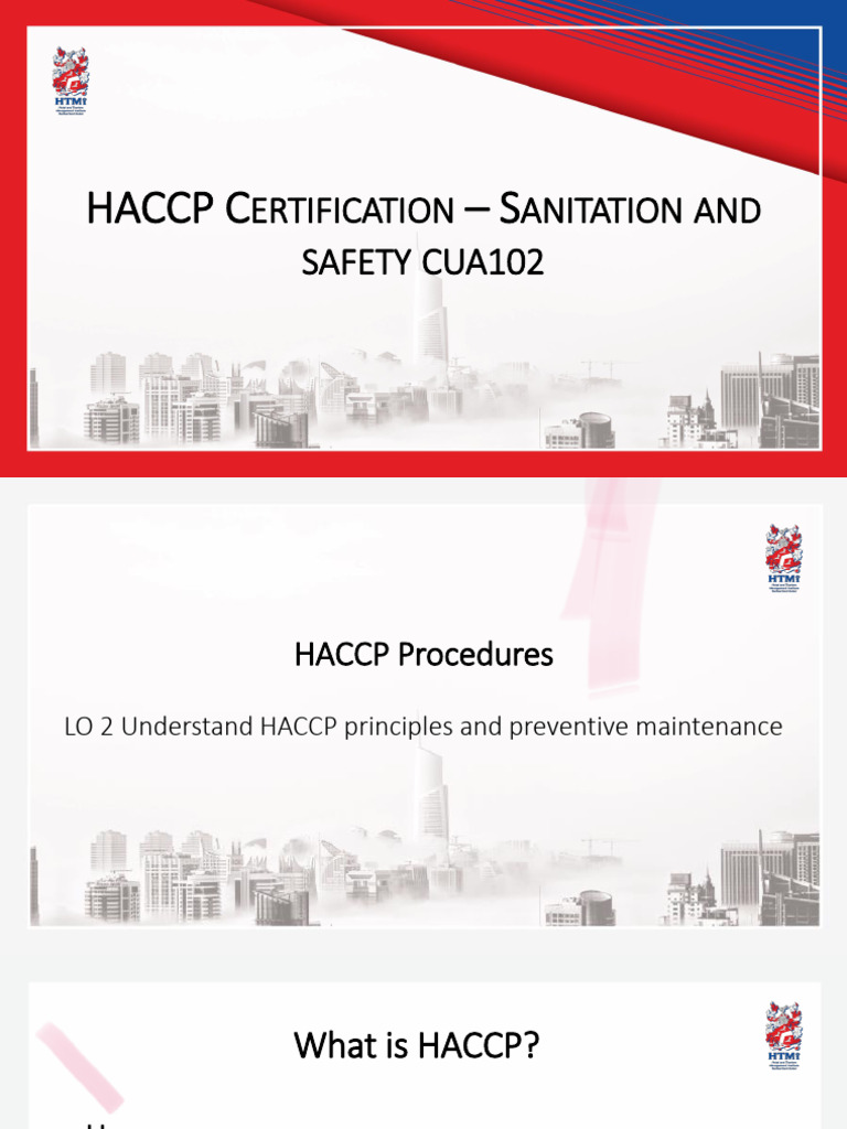 Lesson 2 HACCP HACCP | PDF