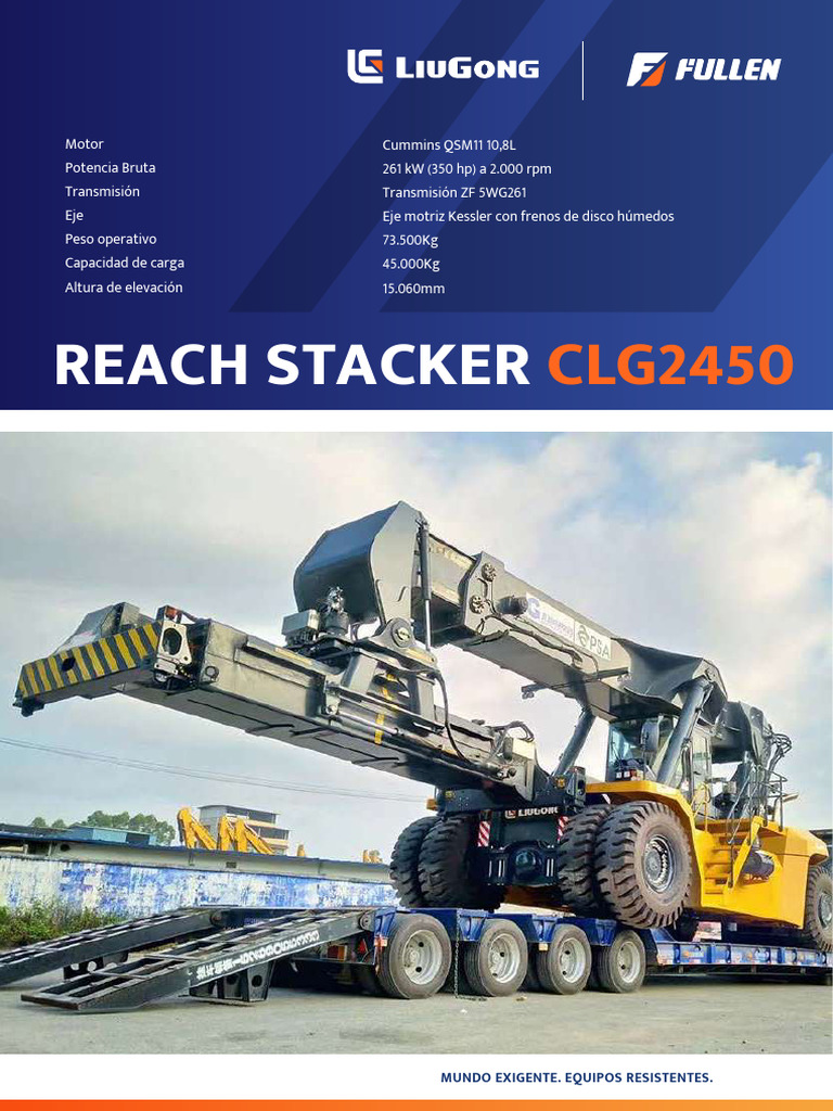 Liugong Clg2450 Reach Stacker | PDF