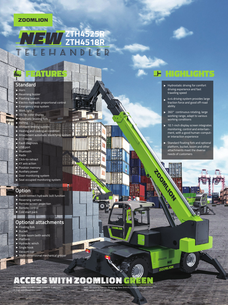 35-ZOOMLION Telehandler ZTH4525R-ZTH4518R | PDF