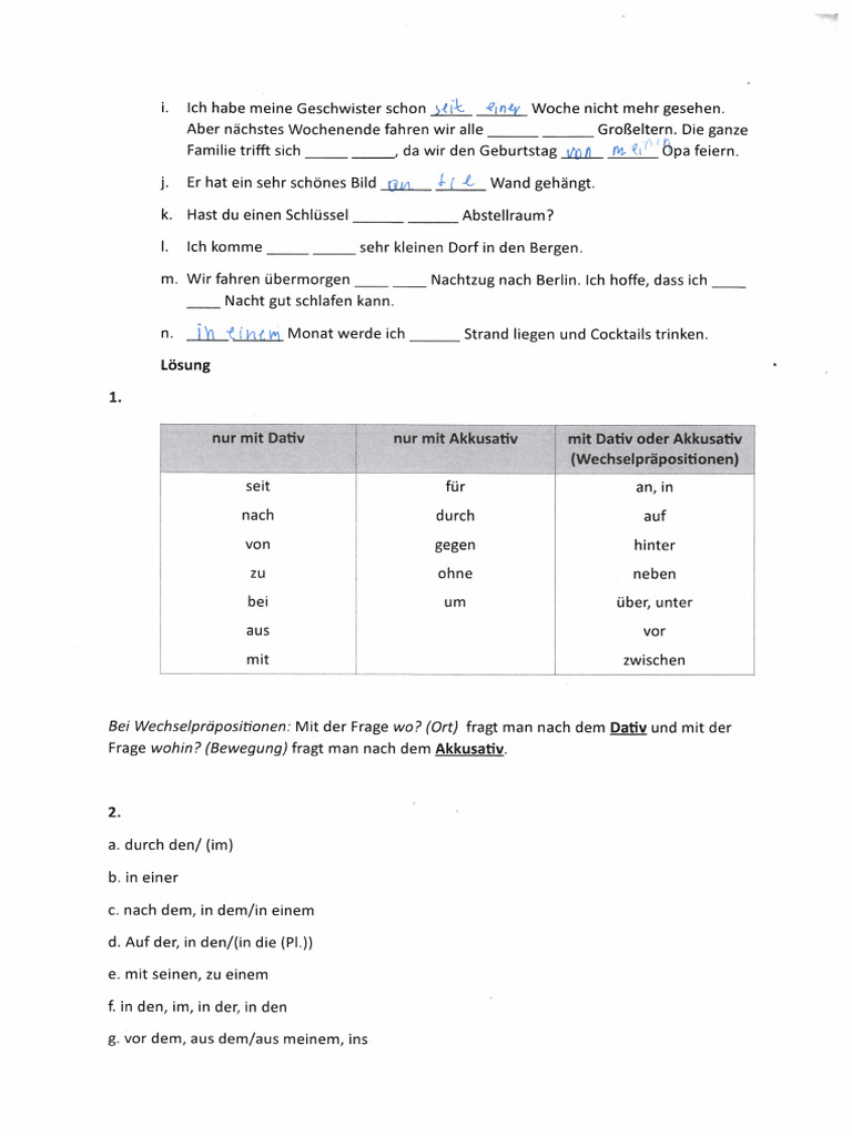 Praposit Dat Akk | PDF