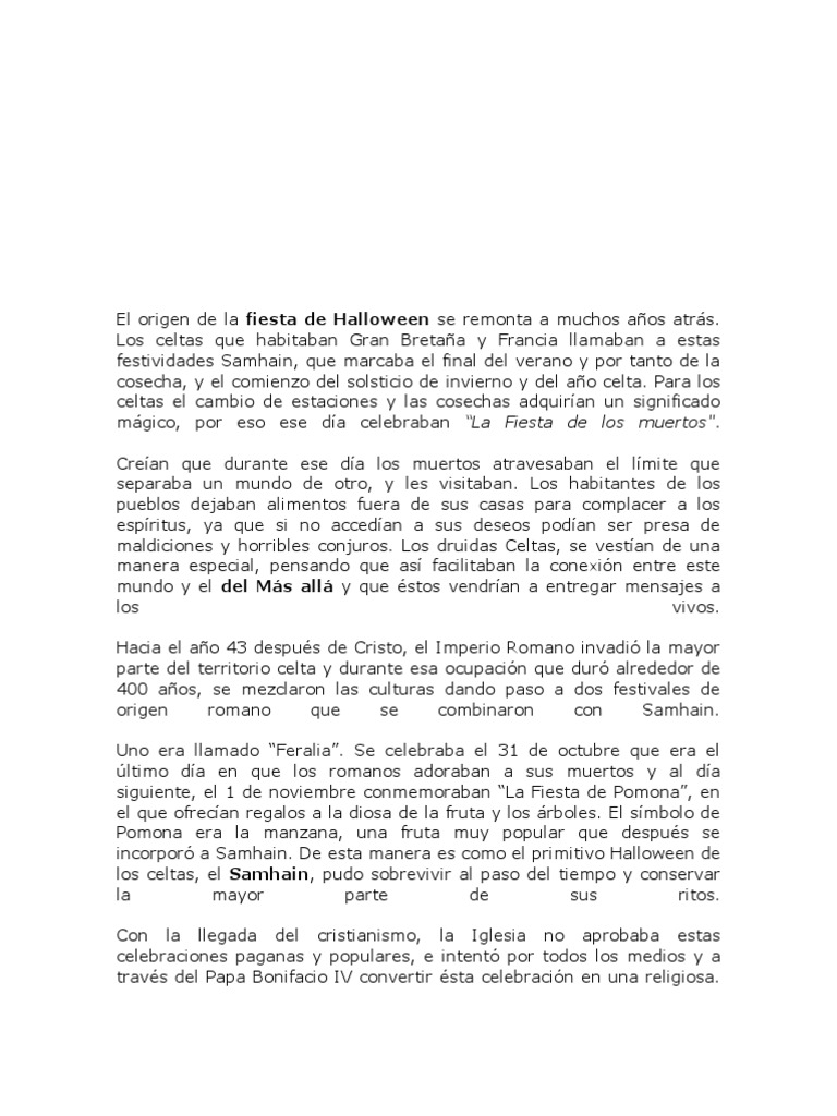 El Origen de La Fiesta de Halloween Se Remonta A Muchos Años Atrás ...