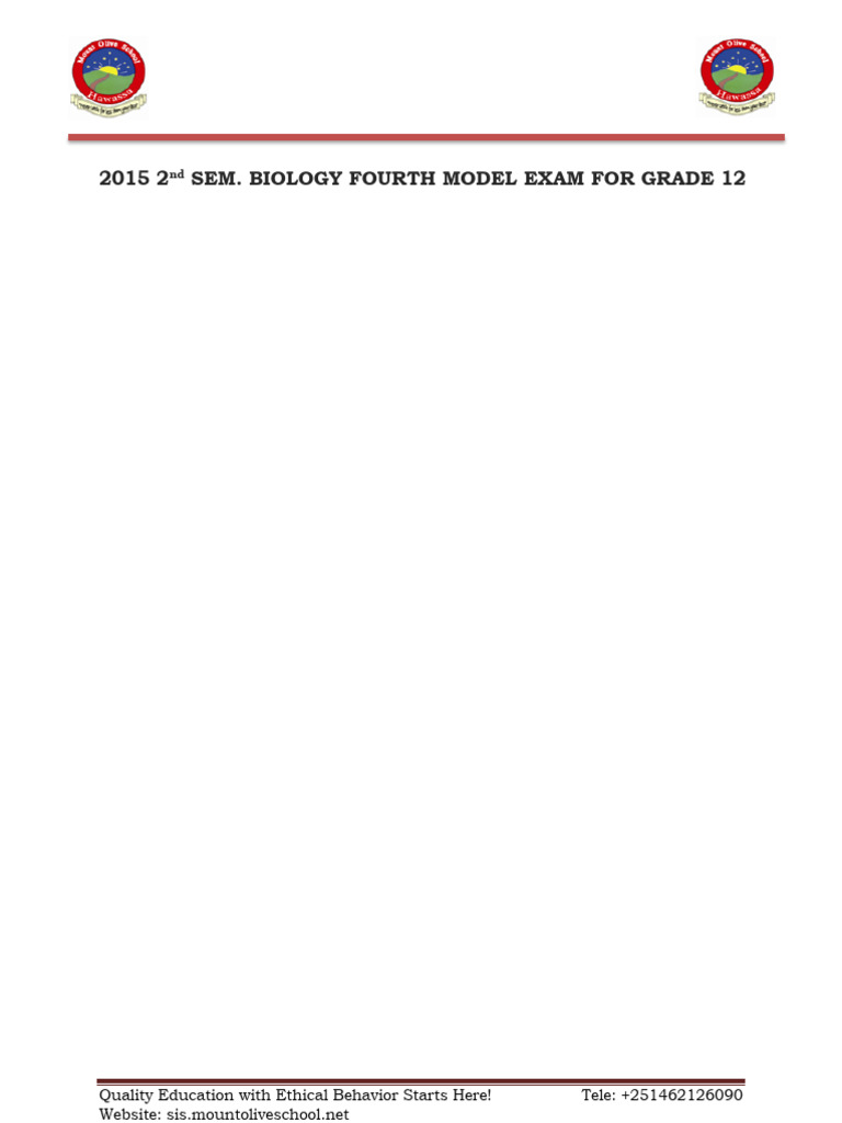 Bio Model Exam-3 | PDF