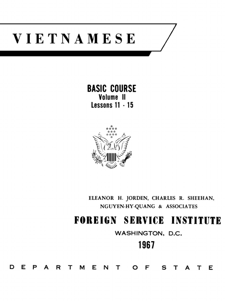 FSI Vietnamese Basic Course | PDF