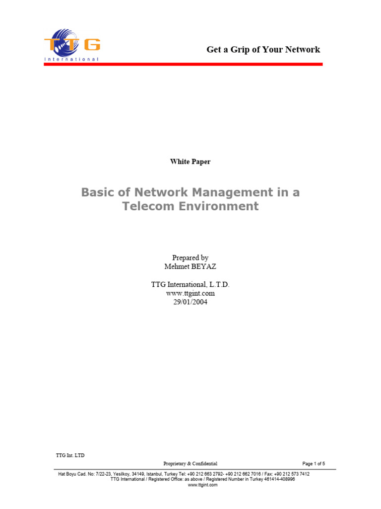 Telecom Network Management Basics | PDF | Computing | Information ...