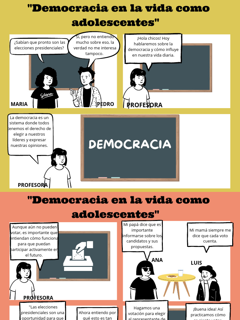 Narrative Writing Comic Strip in Colorful Bold Panel Style | PDF