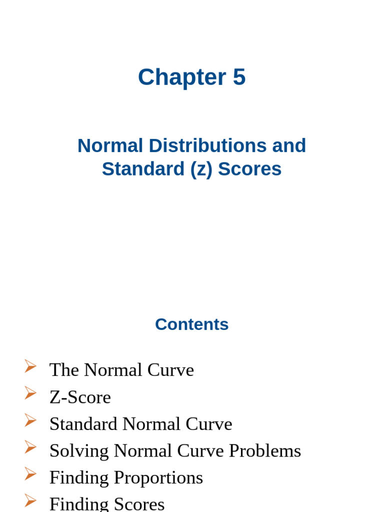 Lecture 18 Chapter 5. Normal Distributionand Z-Score | PDF