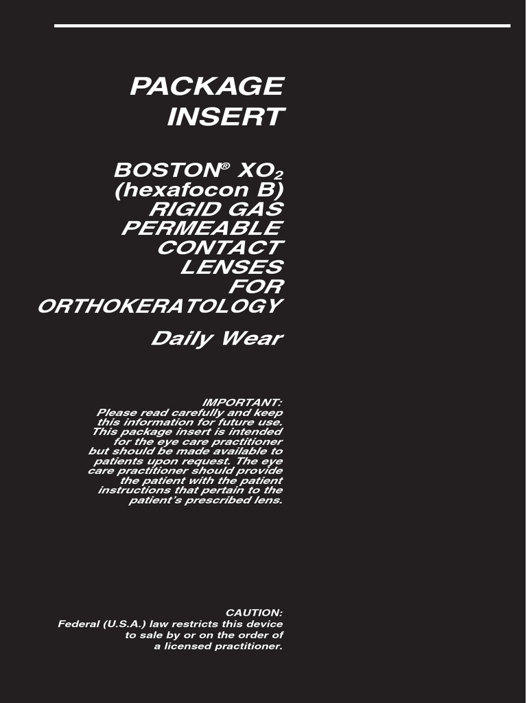 Bostonxo 2 Packageinsertorthok | PDF