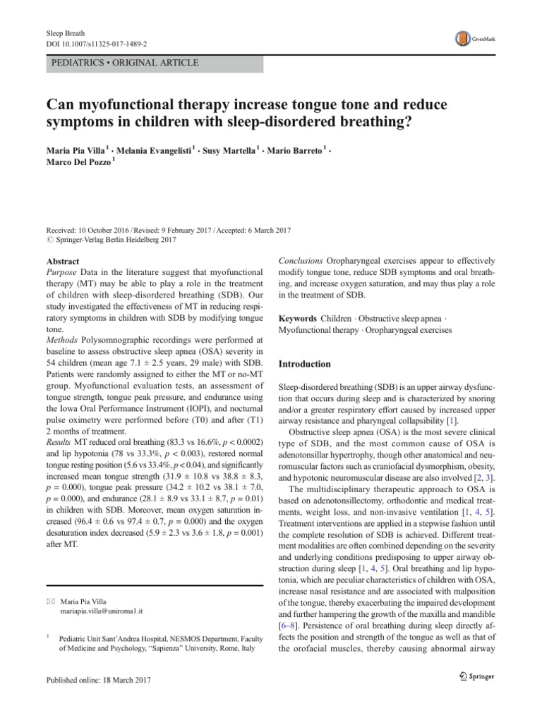 Can Myofunctional Therapy Increase Tongue Tone and Reduce Symptoms in ...